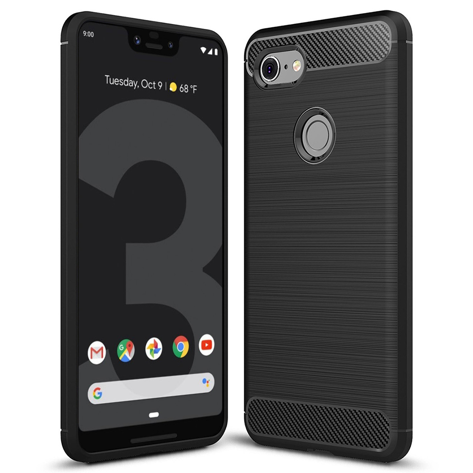 Flexi Slim Carbon Fibre Case for Google Pixel 3 XL (Black)